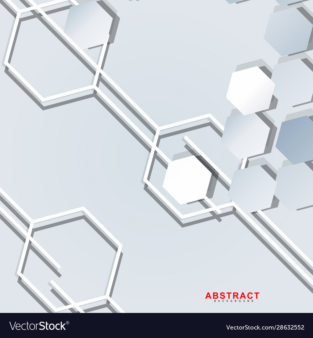 Abstract background a hexagonal geometric wall Vector Image