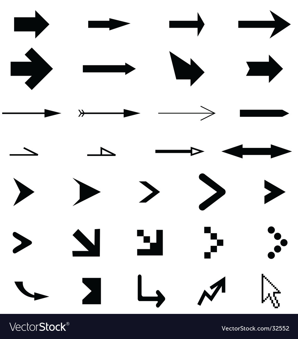 Arrows collection Royalty Free Vector Image - VectorStock