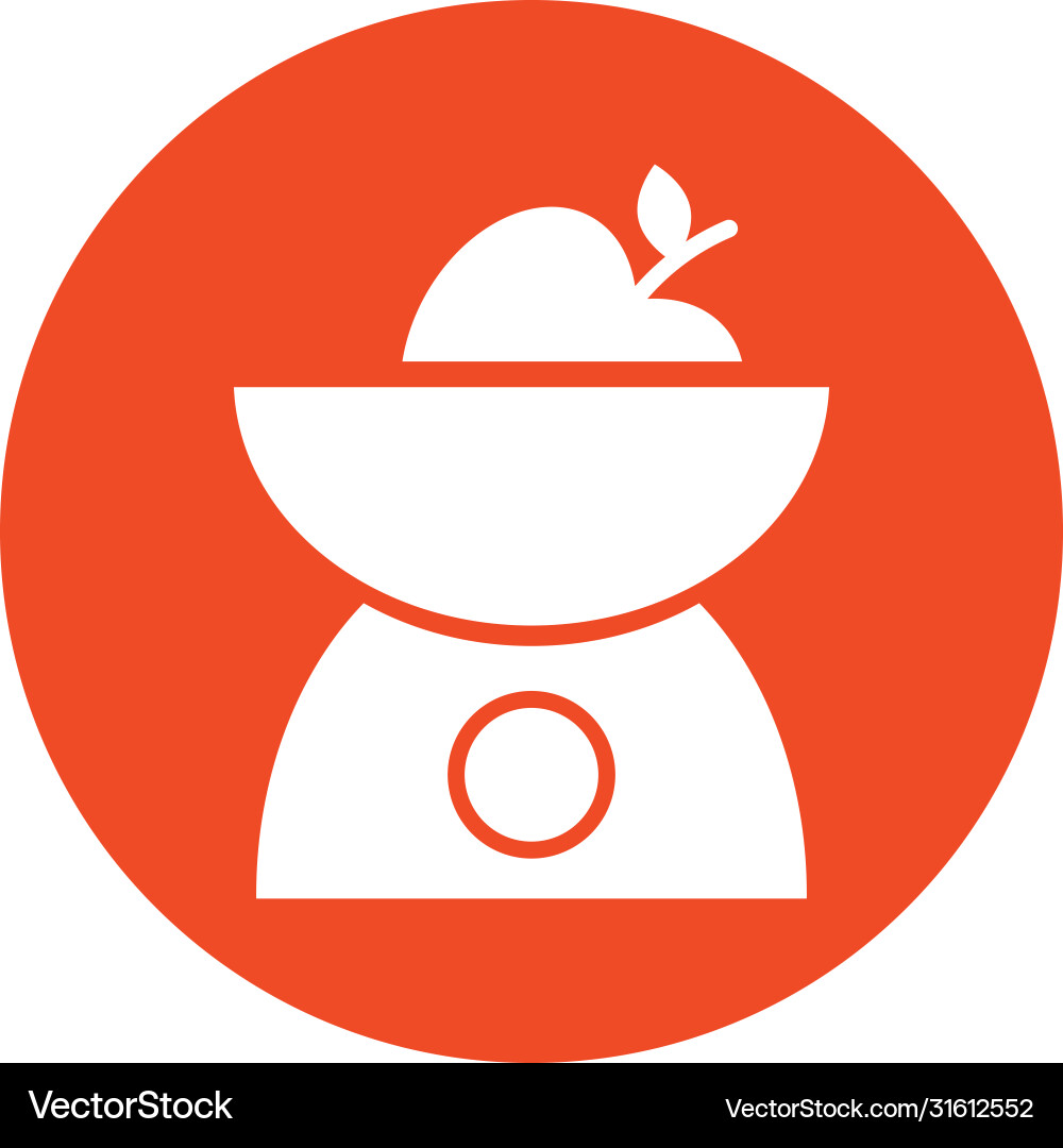 Balance measure kitchen block style icon Vector Image