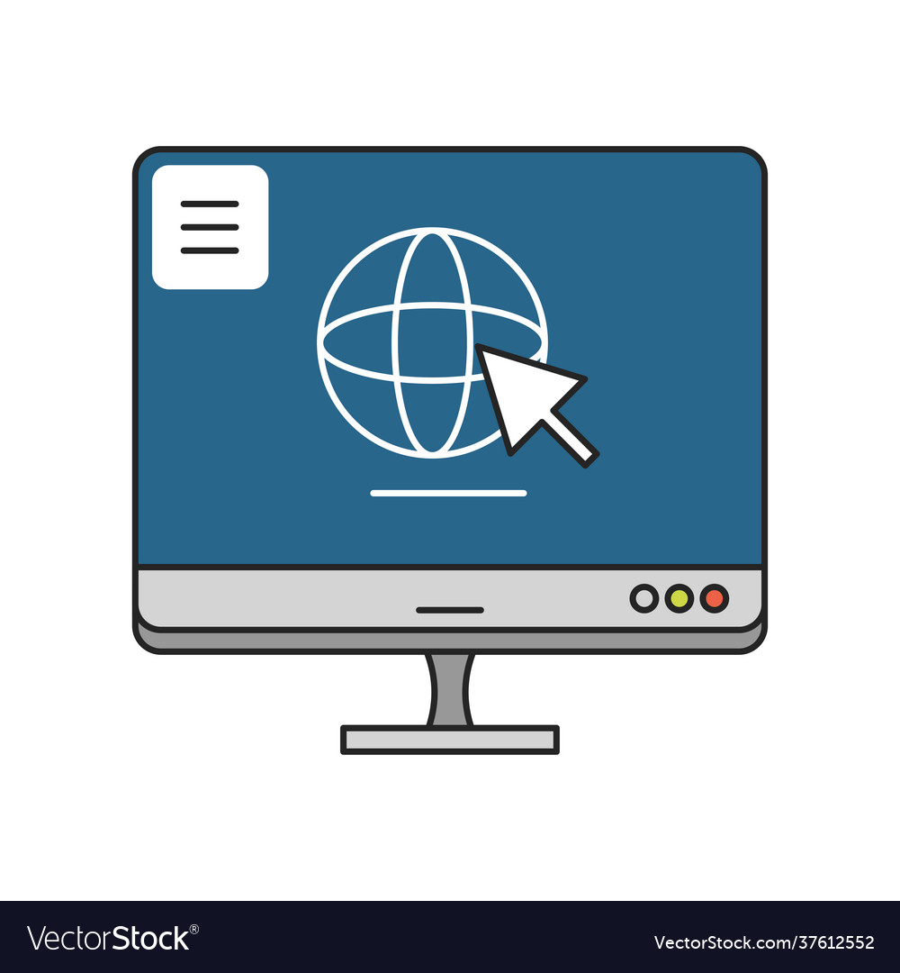Computer world connection Royalty Free Vector Image