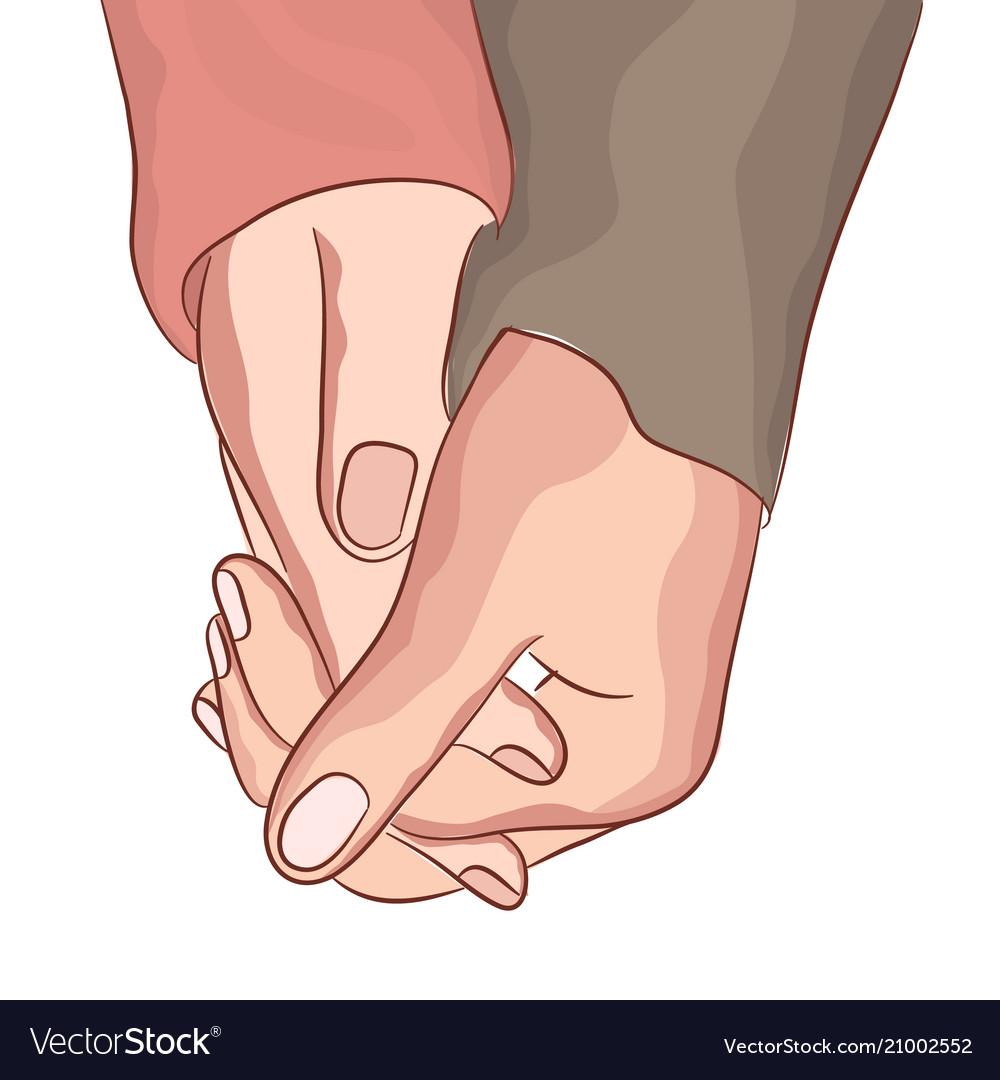 Couple Hand Holding Relationship Symbol Of Vector Image