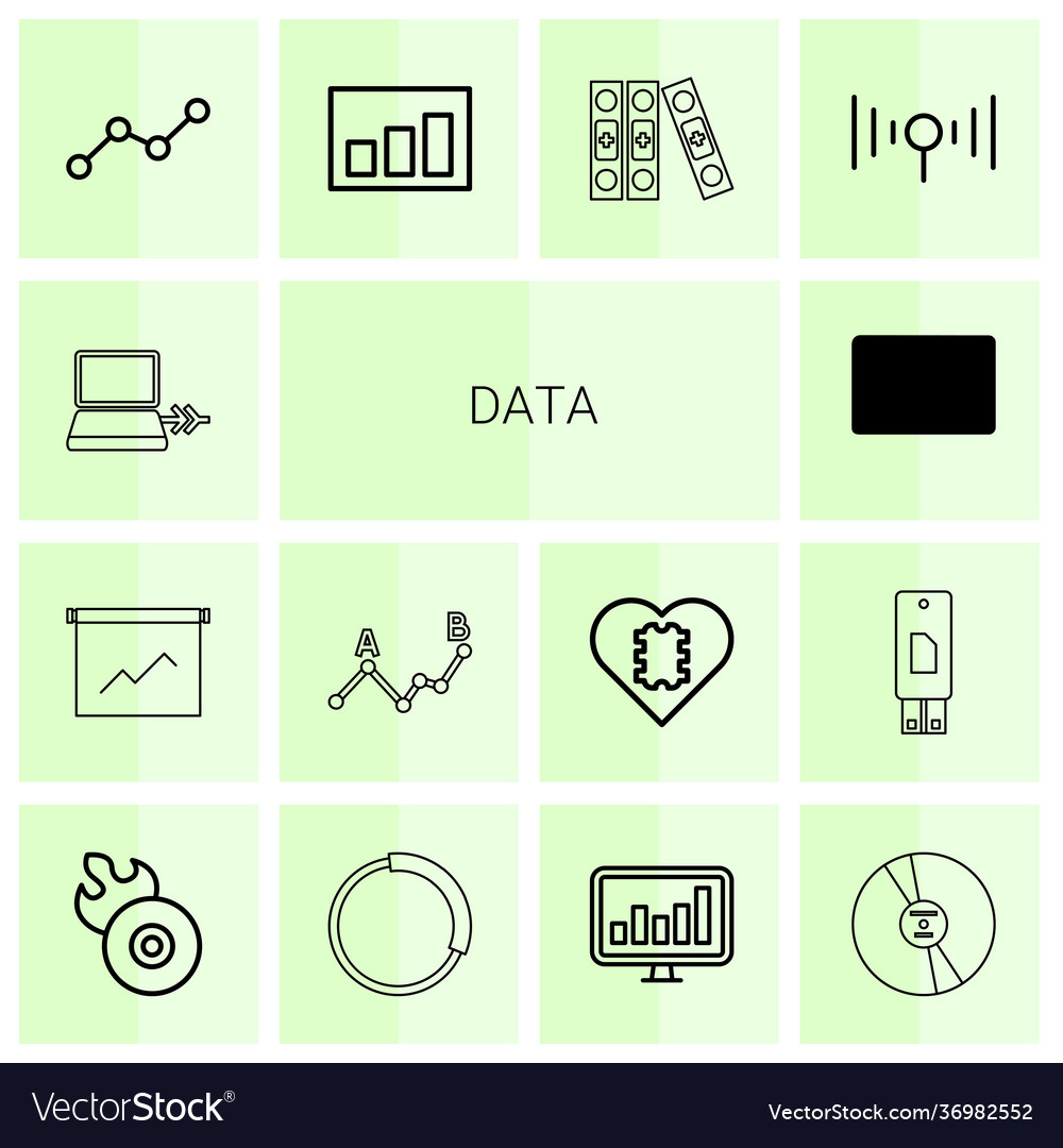 Data icons Royalty Free Vector Image - VectorStock