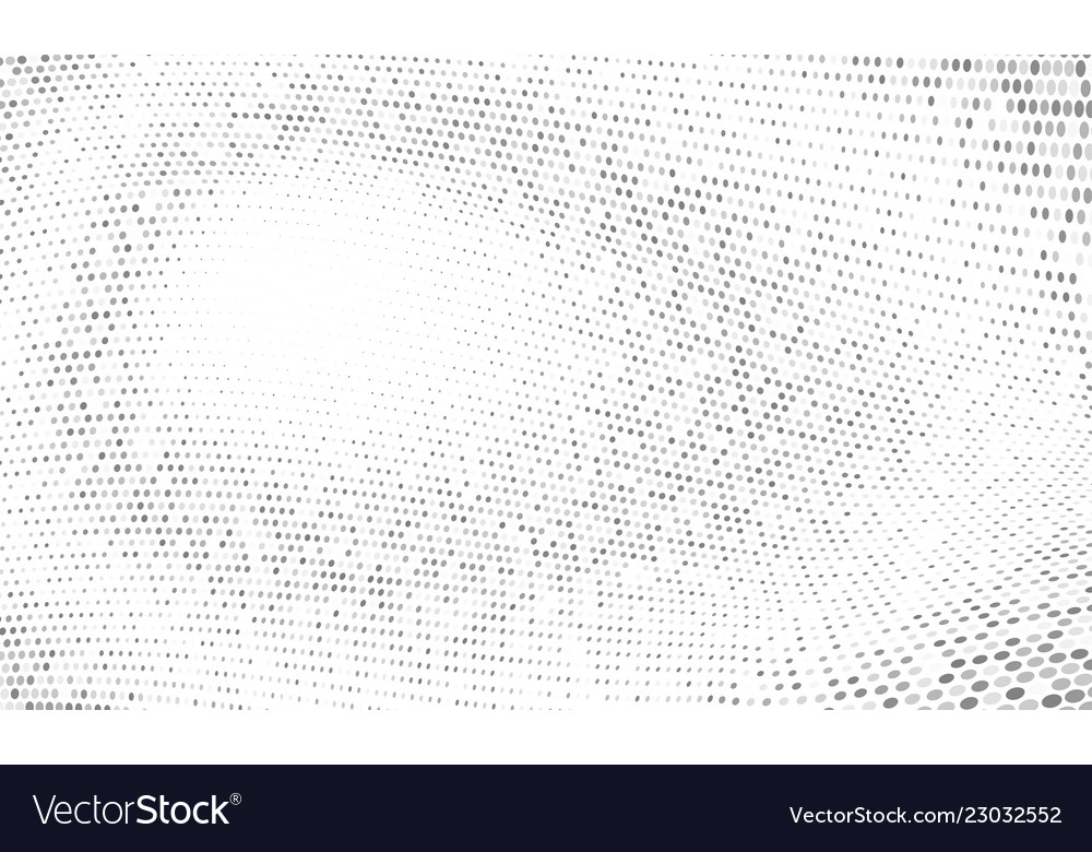 Dot wave pattern abstract halftone background Vector Image
