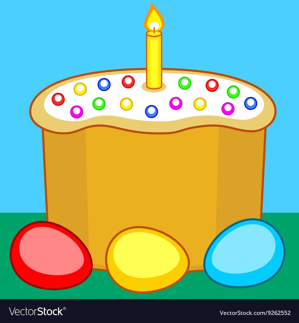 Easter cake Royalty Free Vector Image - VectorStock