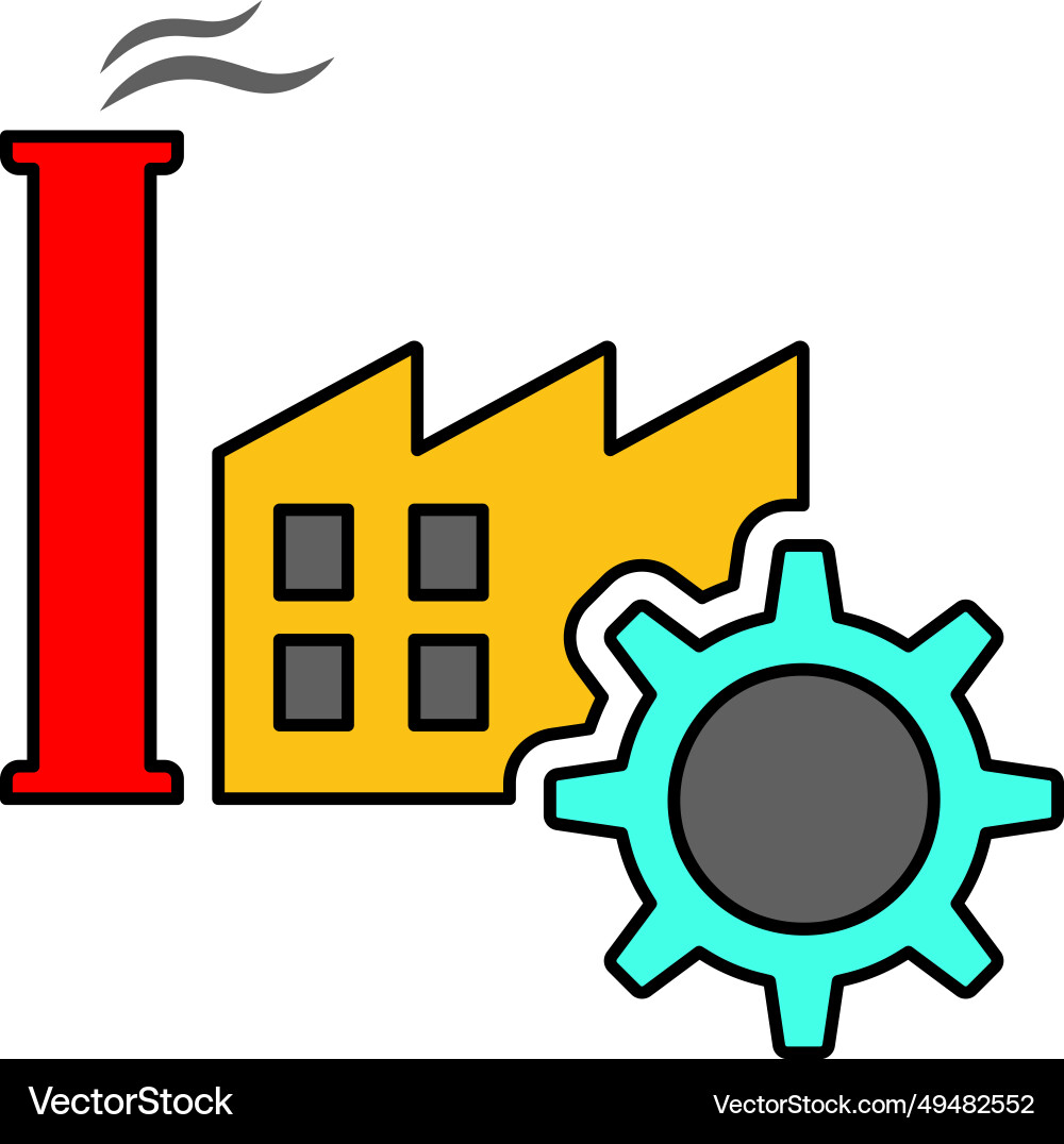 Factory industrial manufacture icon Royalty Free Vector