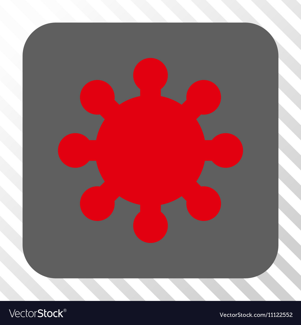 Gear rounded square button Royalty Free Vector Image
