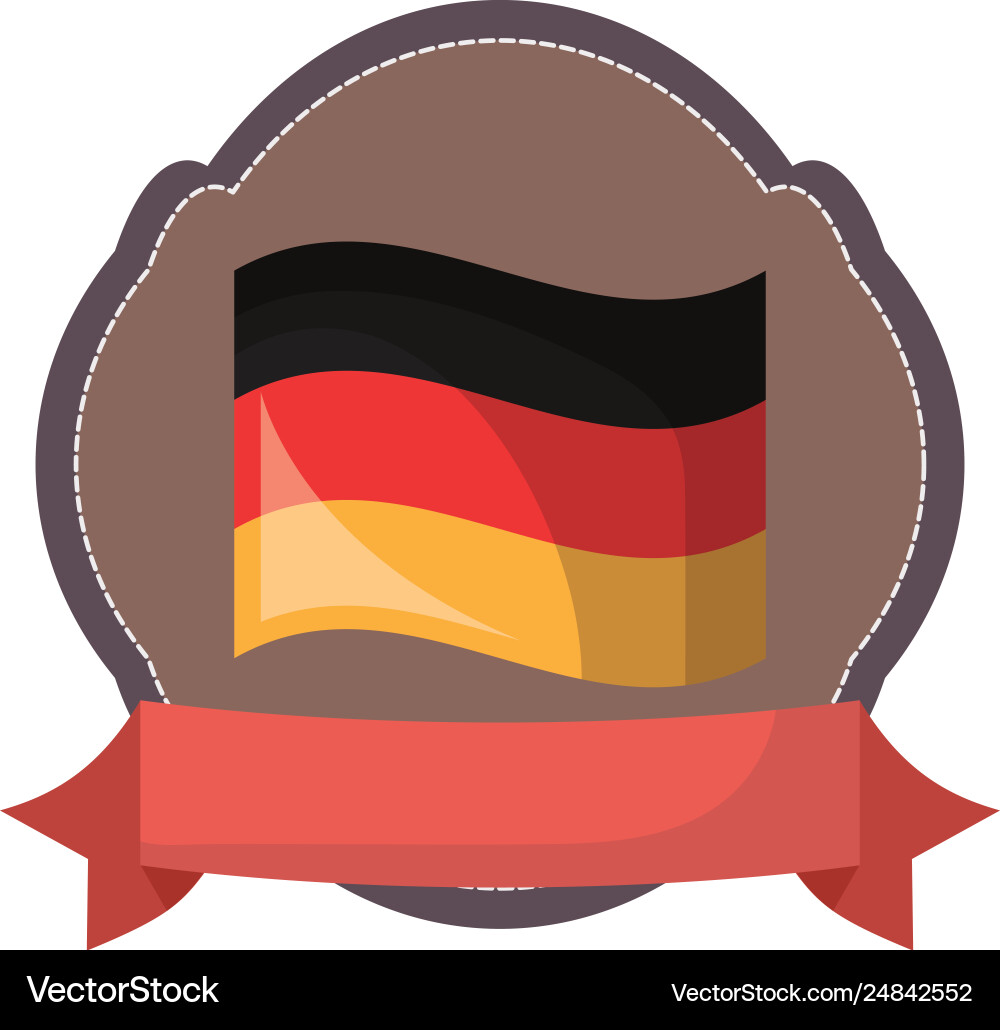 Germany flag national emblem banner Royalty Free Vector