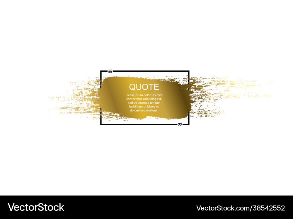 Golden quote box frame big set icon Royalty Free Vector