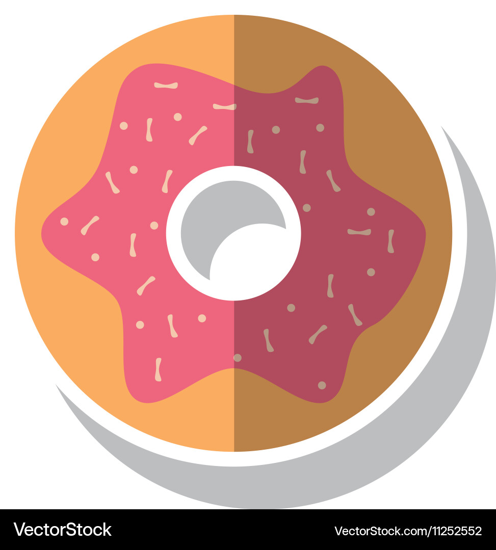 Isolated donut food design Royalty Free Vector Image