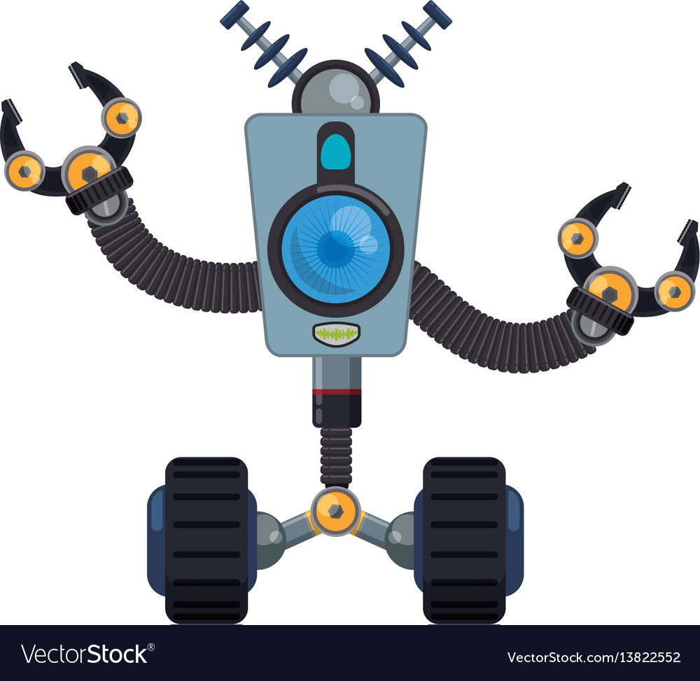 Robot machine technology Royalty Free Vector Image