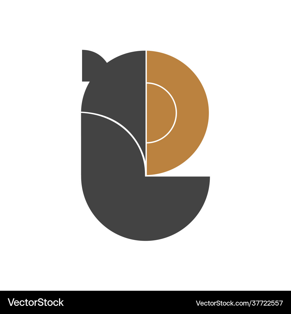 Alphabet letters monogram icon logo lg gl Vector Image
