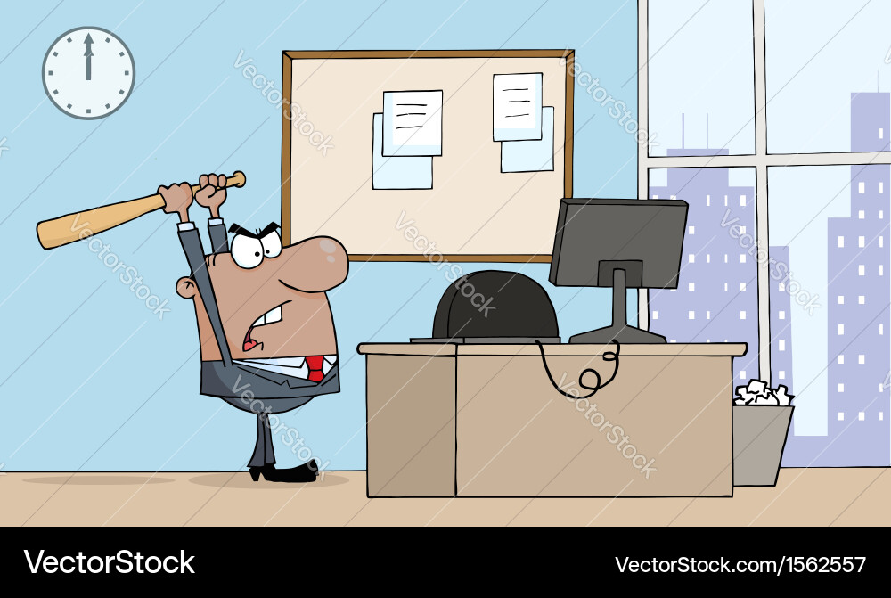 Angry businessman cartoon Royalty Free Vector Image