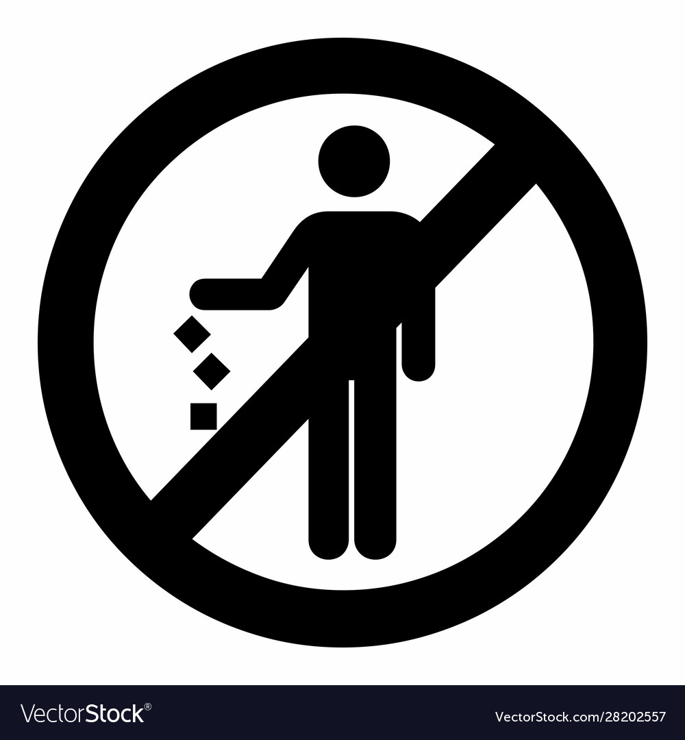 Do Not Litter Sign Royalty Free Vector Image VectorStock