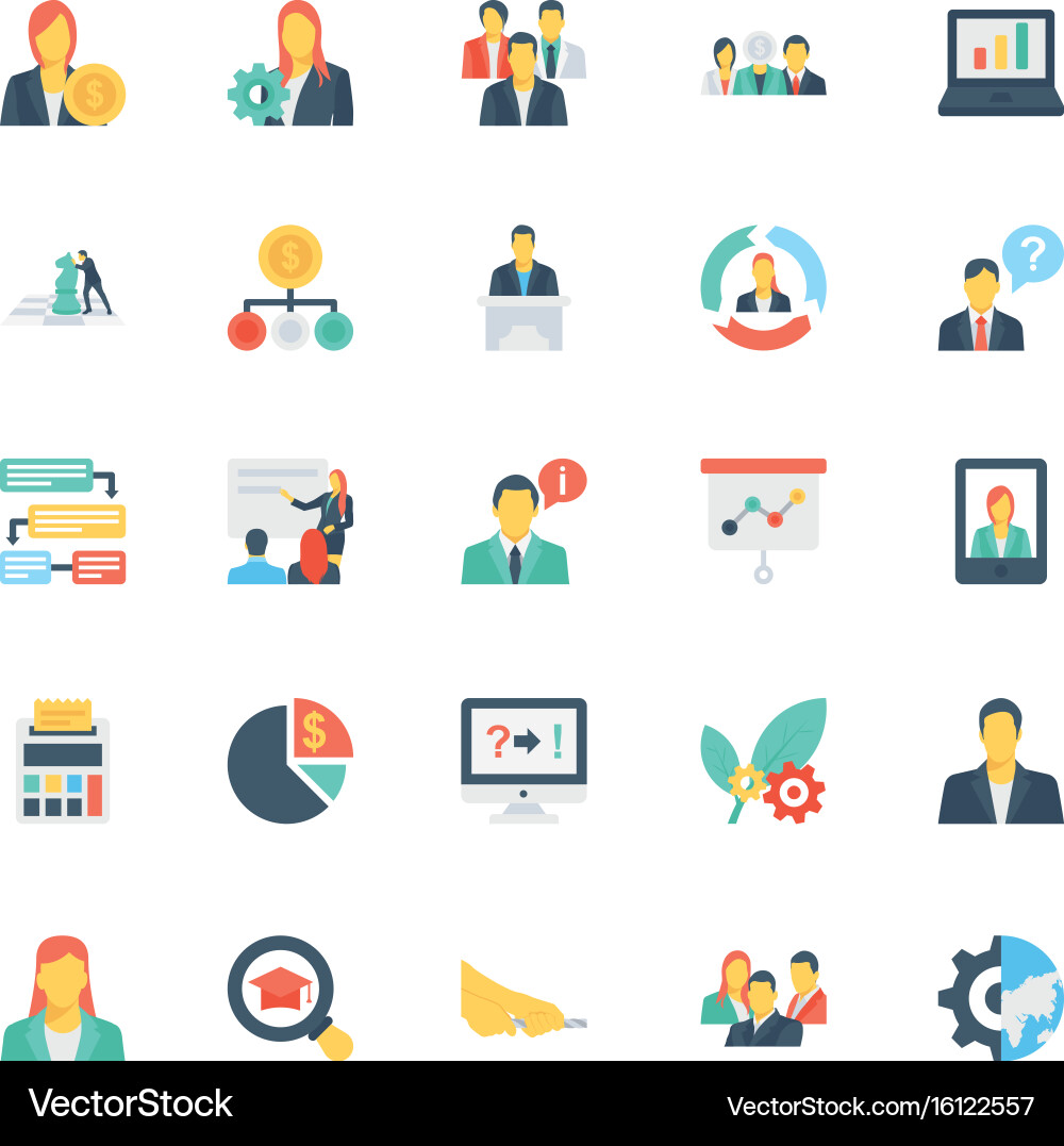 Human resources and management icons 2 Royalty Free Vector