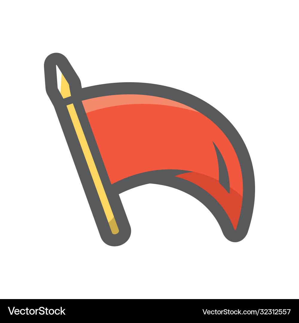 Red flag army banner cartoon Royalty Free Vector Image