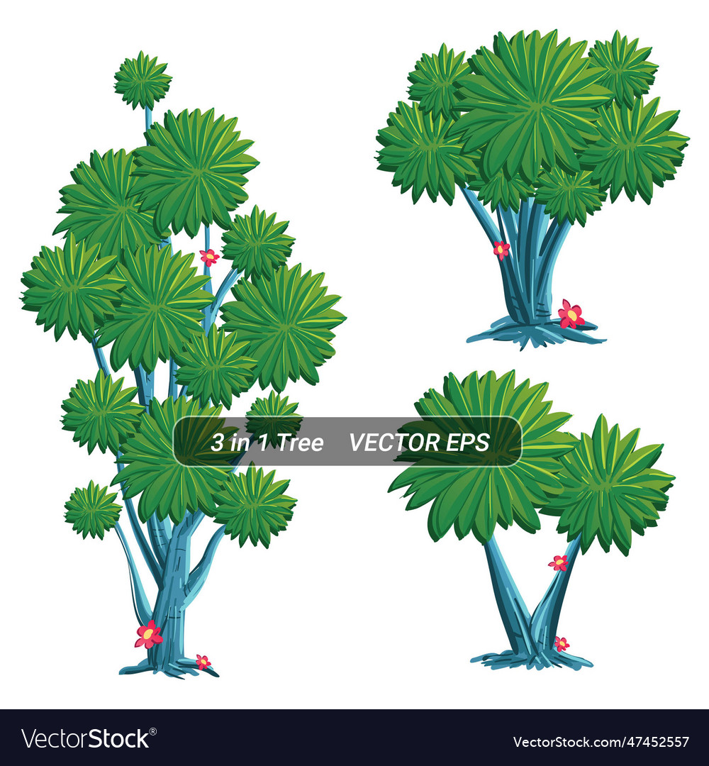 Sharp rounded tree Royalty Free Vector Image - VectorStock