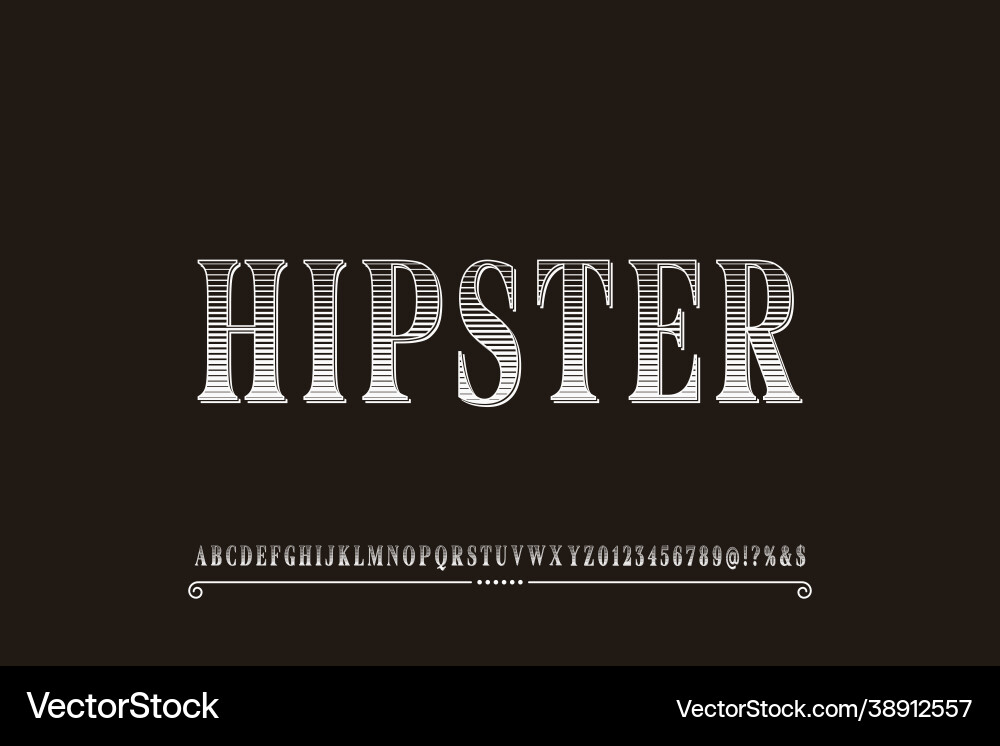 Vintage font typography alphabet design letters Vector Image