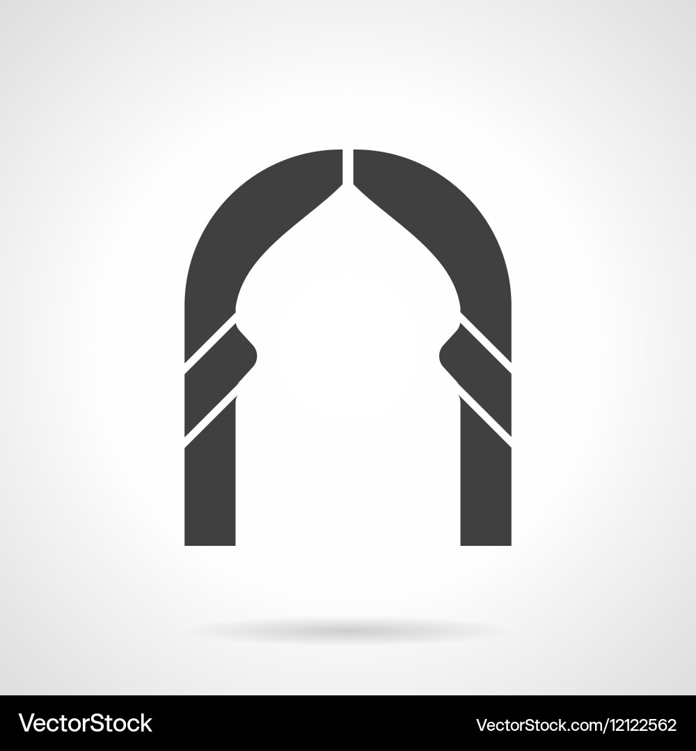 Abstract lancet arch glyph style icon Royalty Free Vector