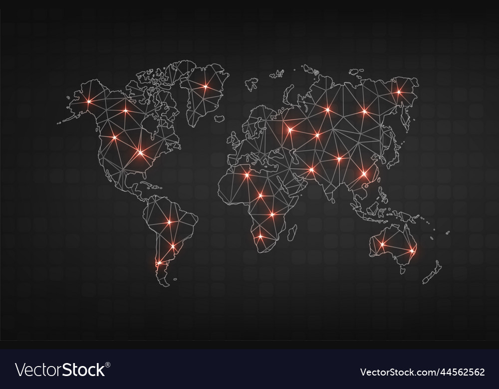 Abstract map of the spread virus Royalty Free Vector Image Abstract map of the spread virus Royalty Free Vector Image
