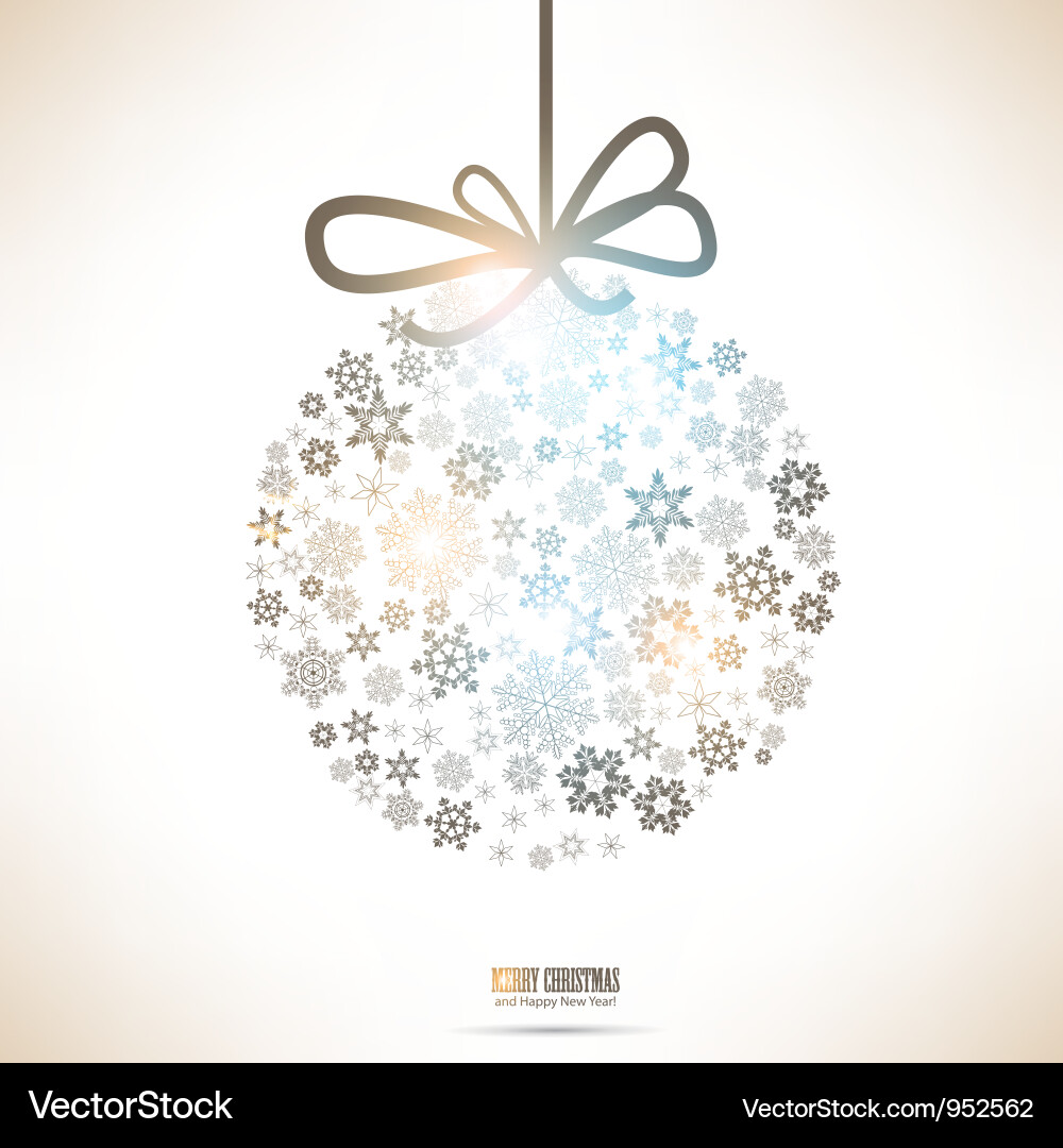 Christmas snowflake bauble Royalty Free Vector Image