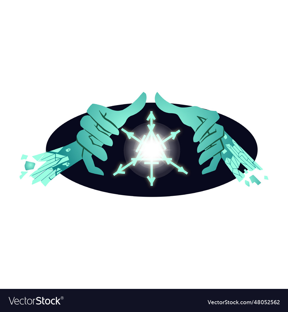 Conjuring magic hands Royalty Free Vector Image