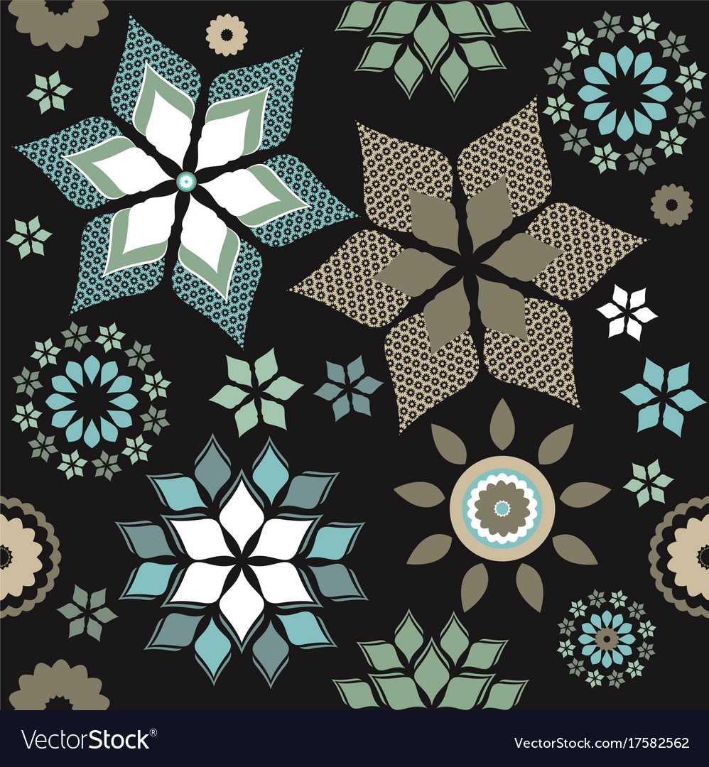 Decorative pattern with contrast elements Vector Image