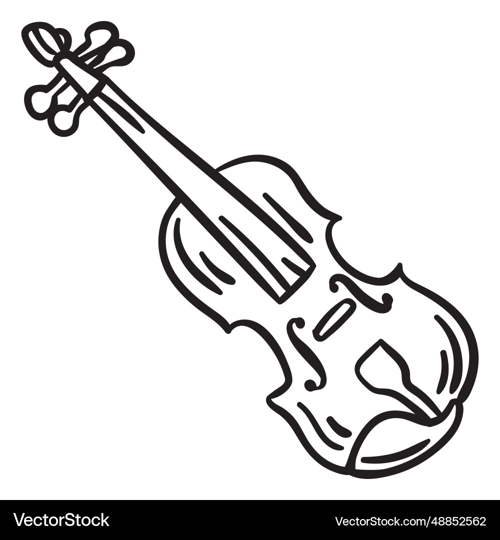 Folk music violin fiddle stroke Royalty Free Vector Image