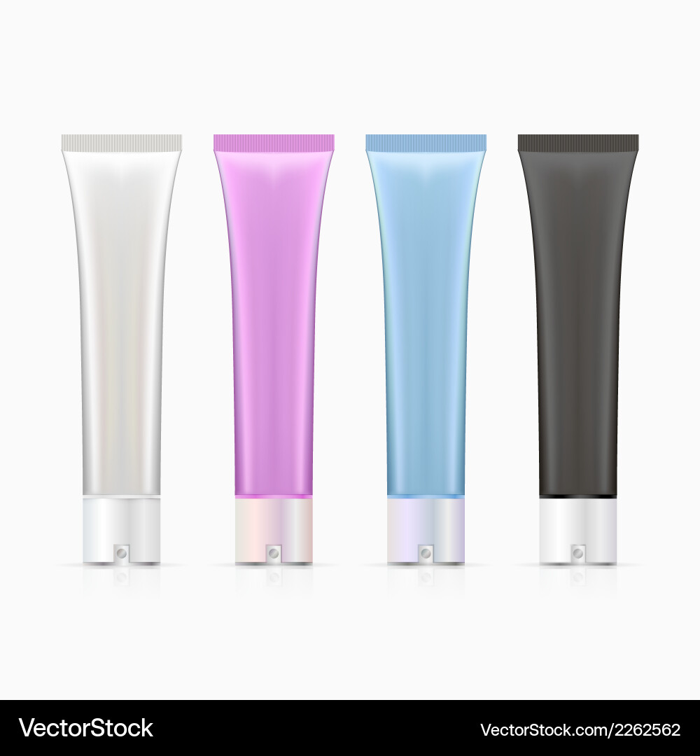 Four tubes of cream Royalty Free Vector Image - VectorStock