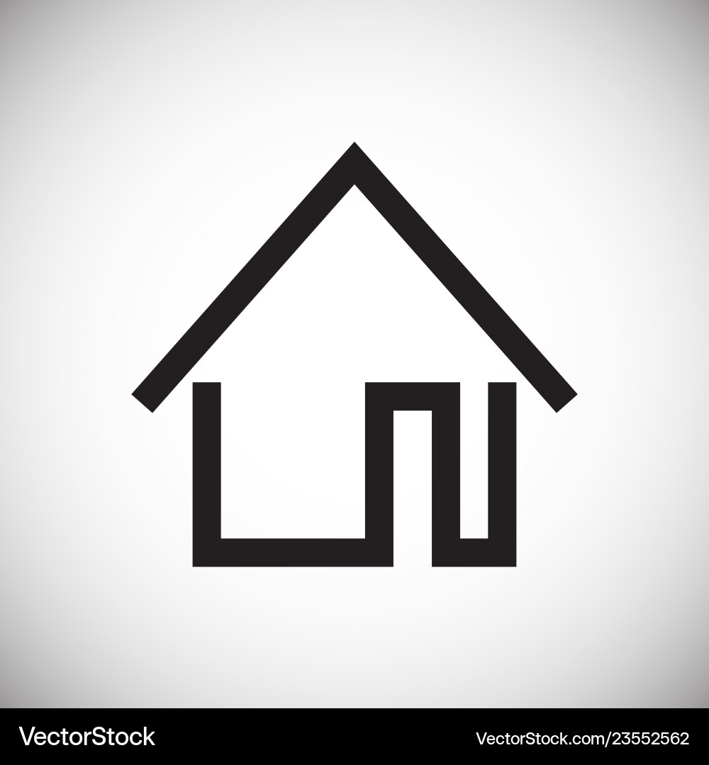Home icon on white background for graphic and web Vector Image
