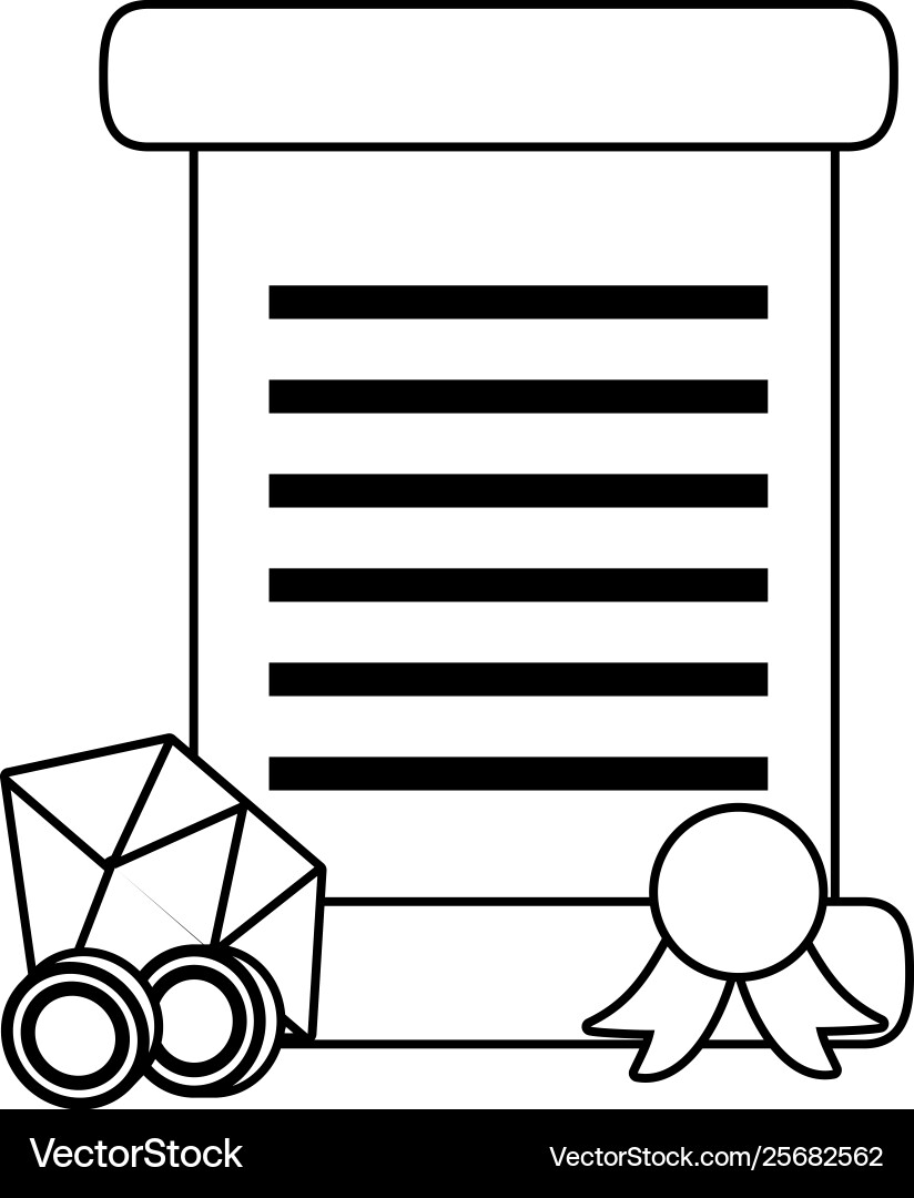 Isolated medieval paper with stamp design Vector Image