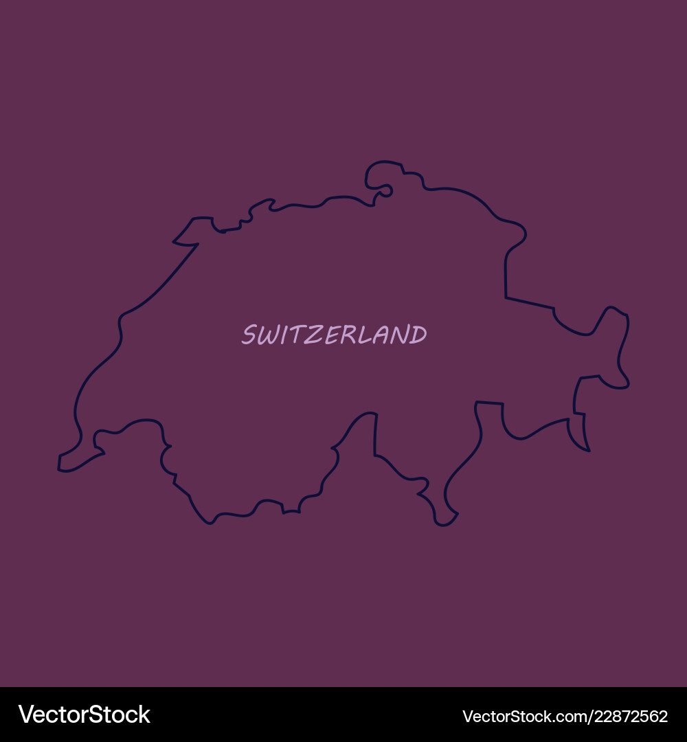 Map of switzerland Royalty Free Vector Image - VectorStock