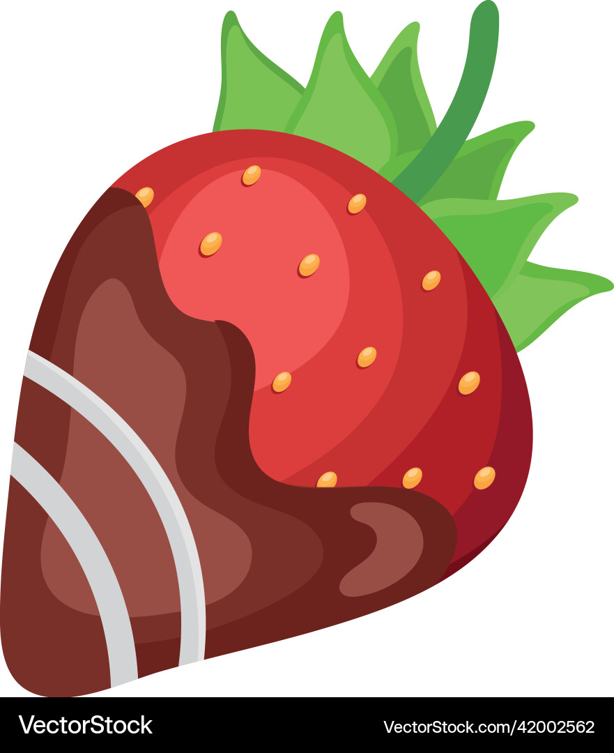 Strawberry with chocolate Royalty Free Vector Image