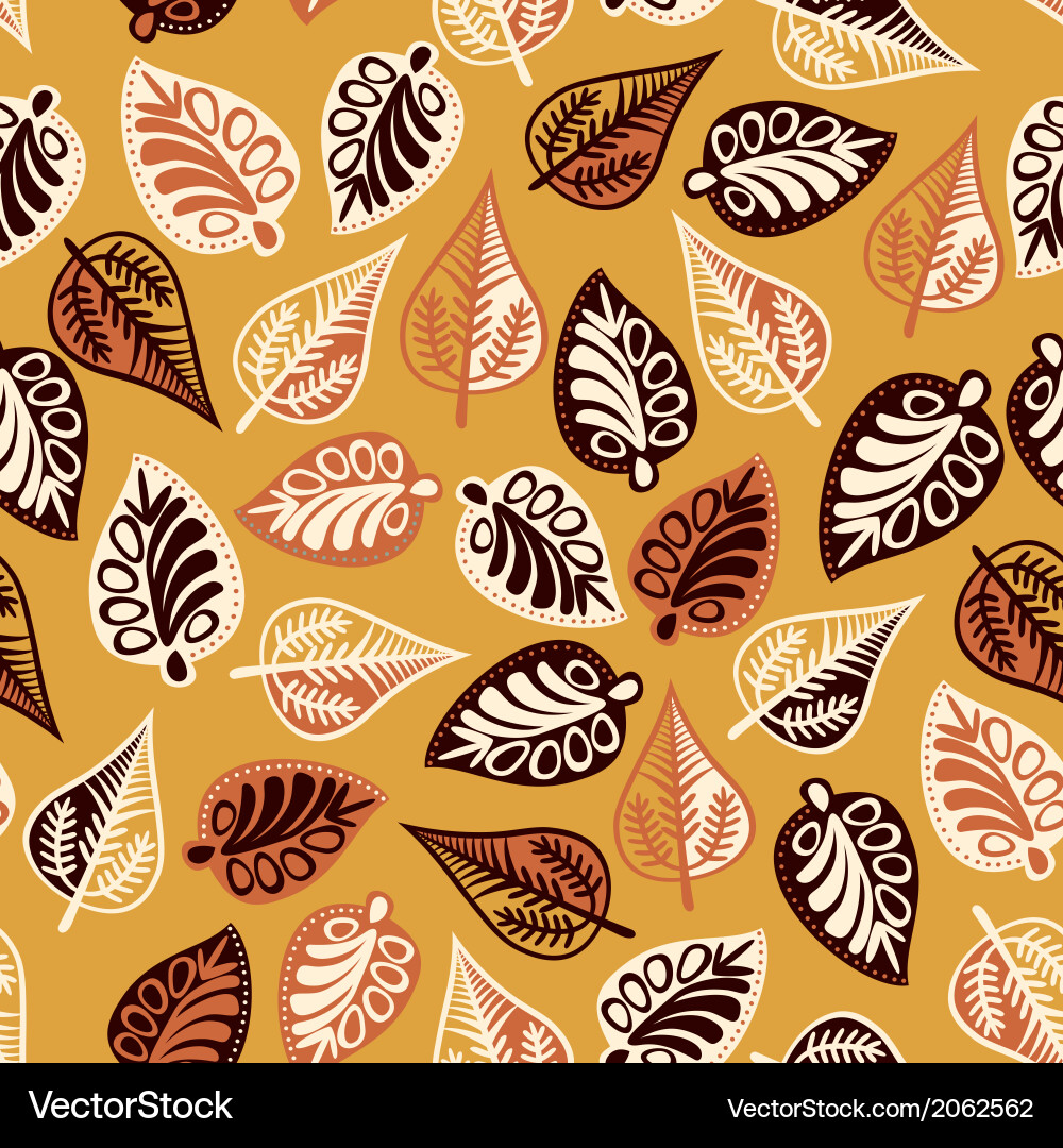 Summer seamless leaf pattern Royalty Free Vector Image