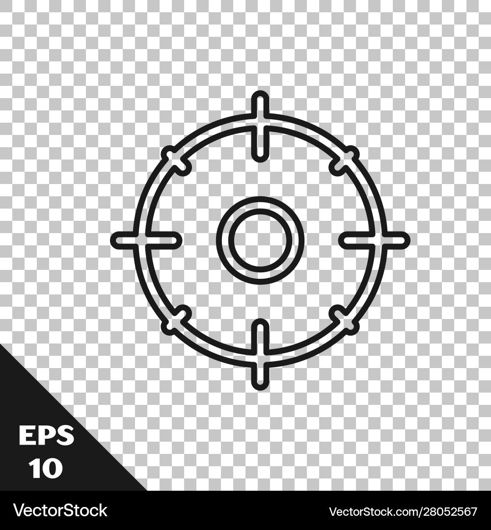 Black line target sport for shooting competition Vector Image