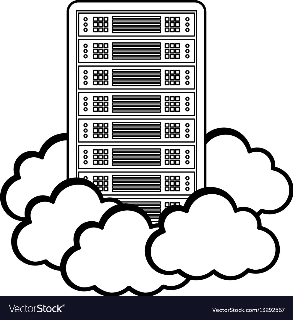 Cloud computing technology Royalty Free Vector Image