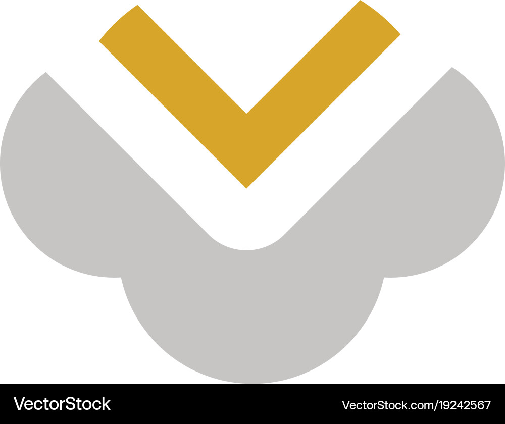 Cloud letter v logo Royalty Free Vector Image - VectorStock