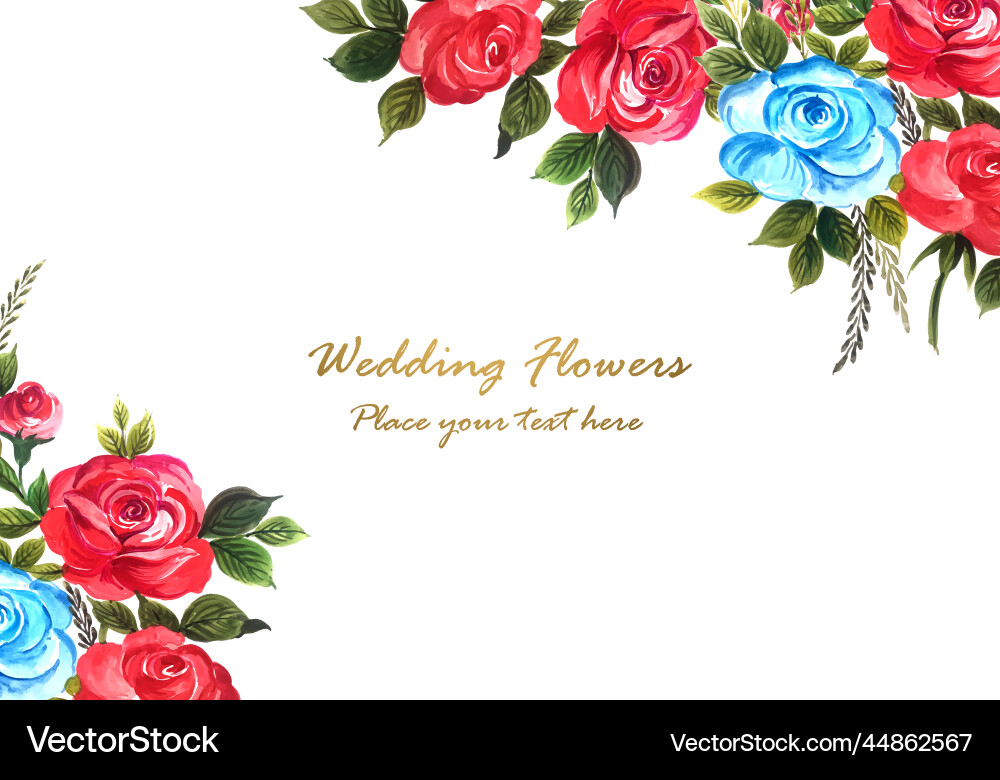 Decorative red beautiful rose with card background