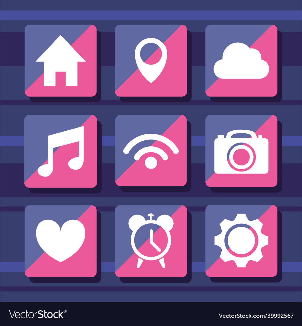 Nice tech apps Royalty Free Vector Image - VectorStock