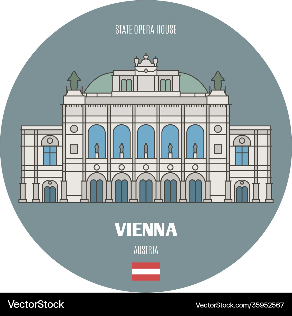 State opera house in vienna austria Royalty Free Vector