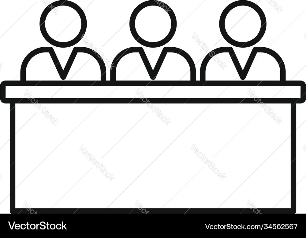 Teacher group business training icon outline Vector Image