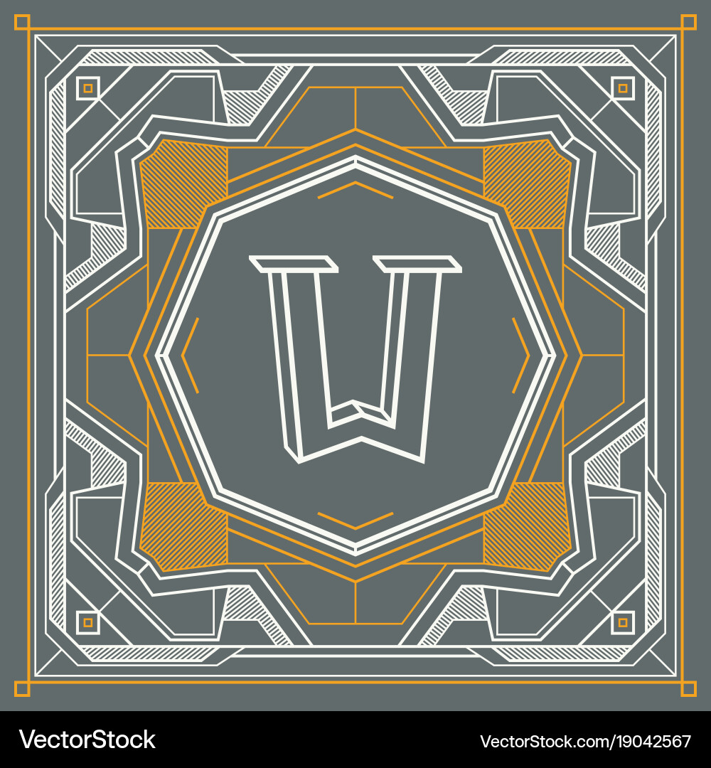 Vintage frame for logo emblem sticker design Vector Image
