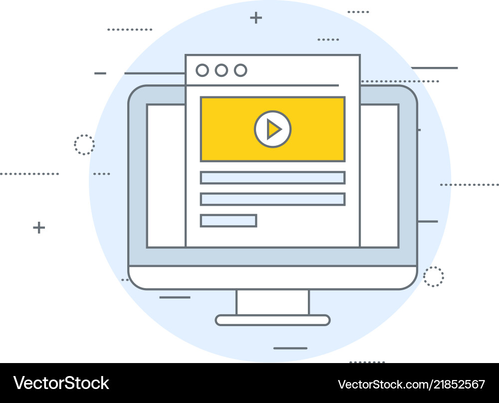 Viral video icon - video marketing web page Vector Image