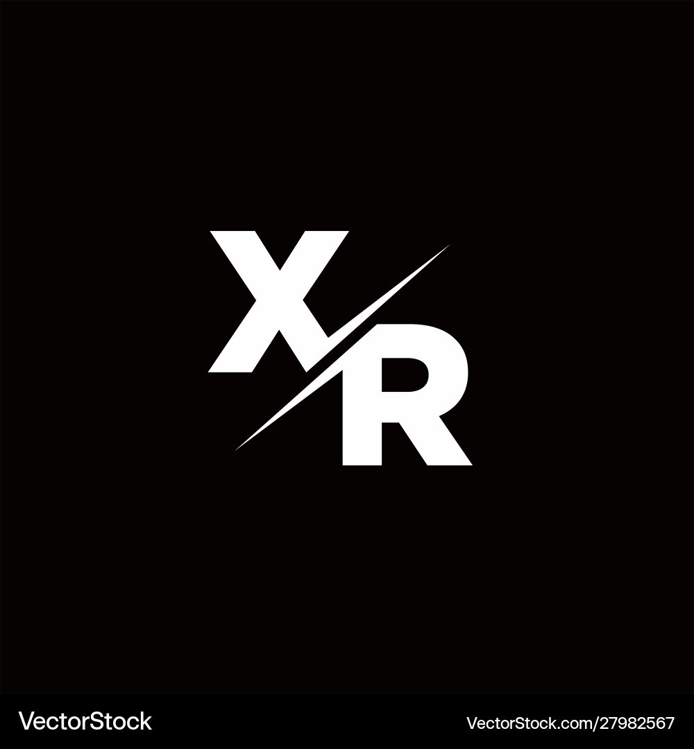 Xr logo letter monogram slash with modern Vector Image