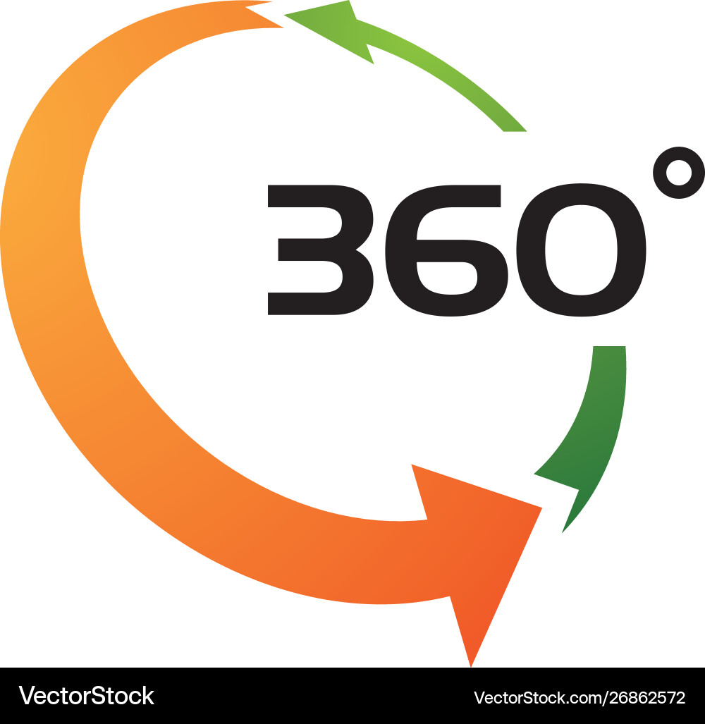 360 degree view related icons Royalty Free Vector Image