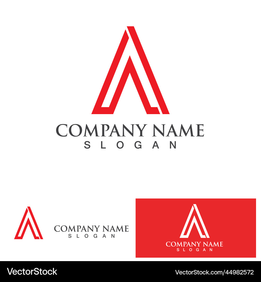 A letter logo template Royalty Free Vector Image