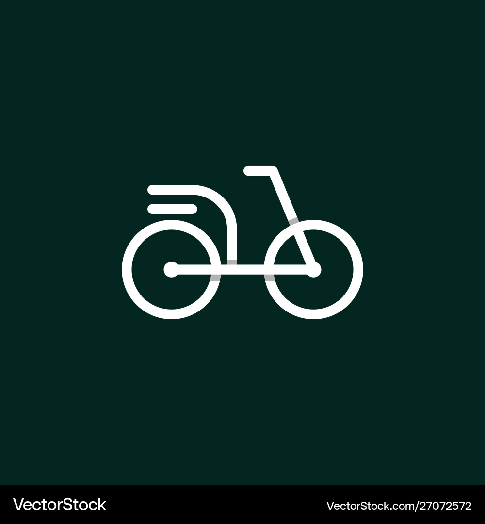Bike outline creative modern logo Royalty Free Vector Image