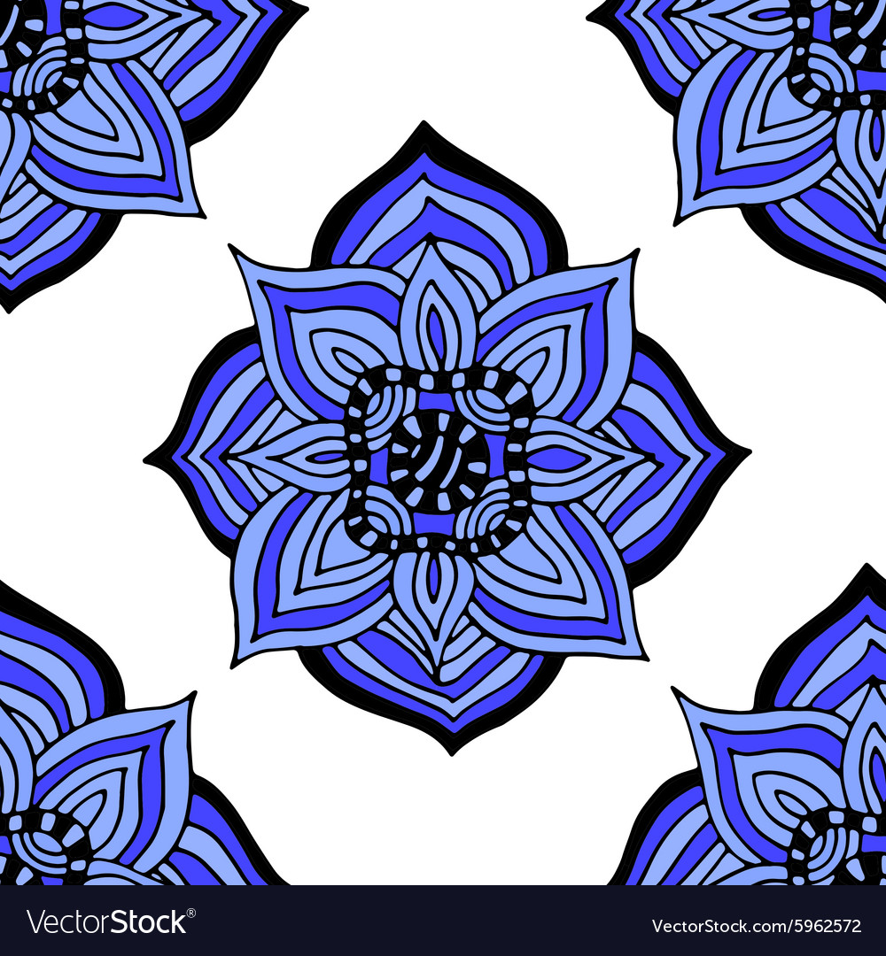 Blue pattern Royalty Free Vector Image - VectorStock