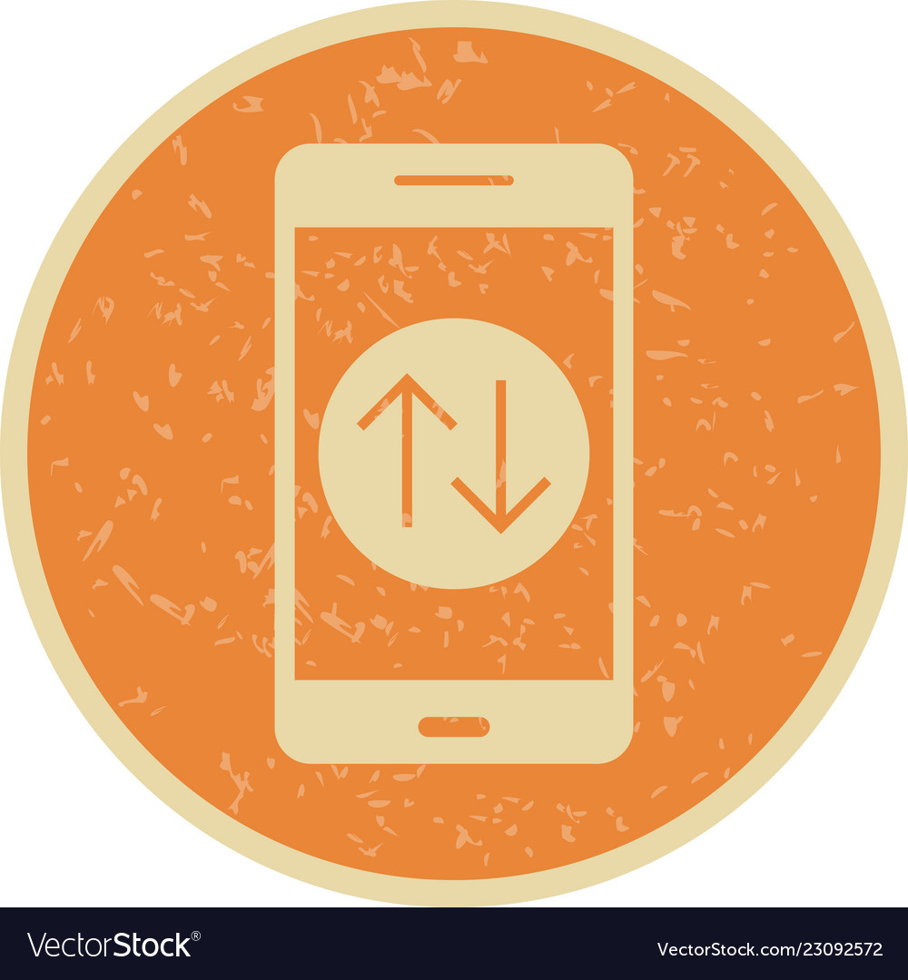 Data connection mobile application icon Royalty Free Vector