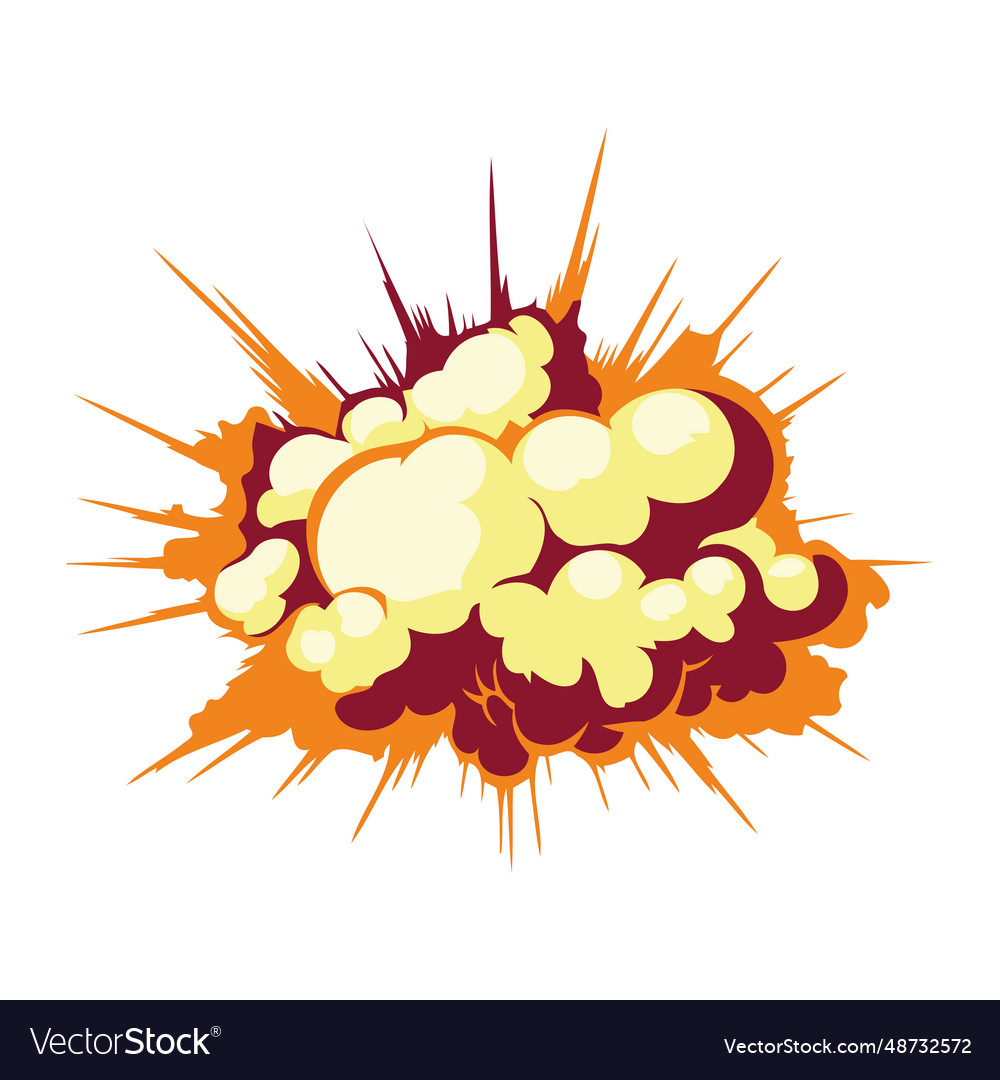 Explosion effect cartoon Royalty Free Vector Image