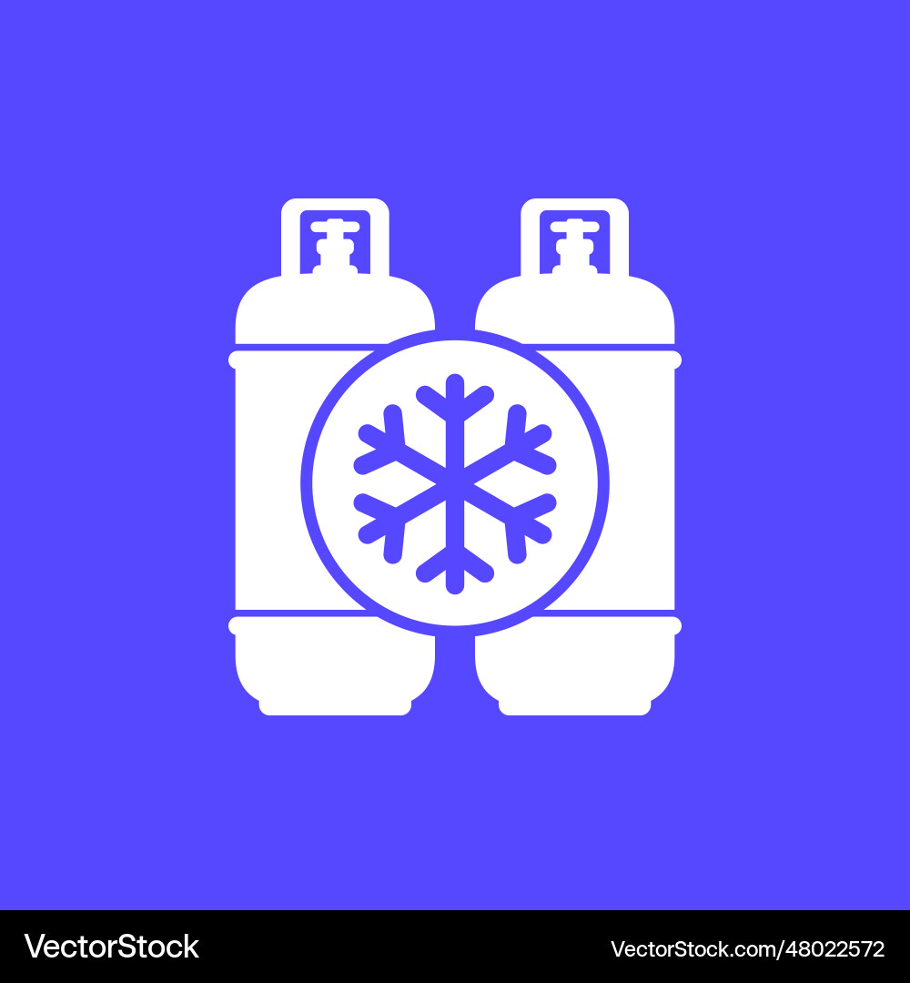 Freon refrigerant gas tanks icon Royalty Free Vector Image